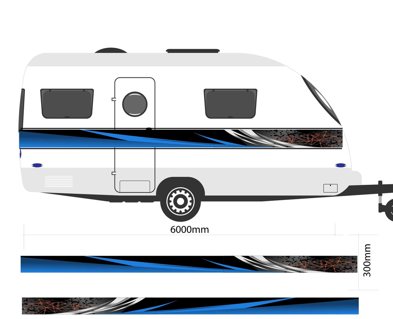 Custom Stripes decals for RVs, Motorhomes, Caravans, Boats Campervan ...