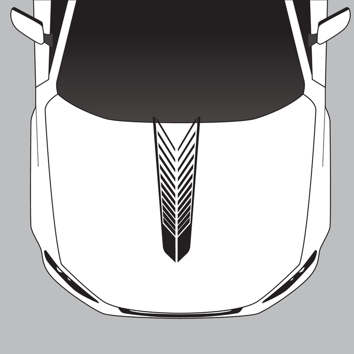 Personalized Vehicle Hood Graphics and stripes| Vibrant Bonnet Graphic ...