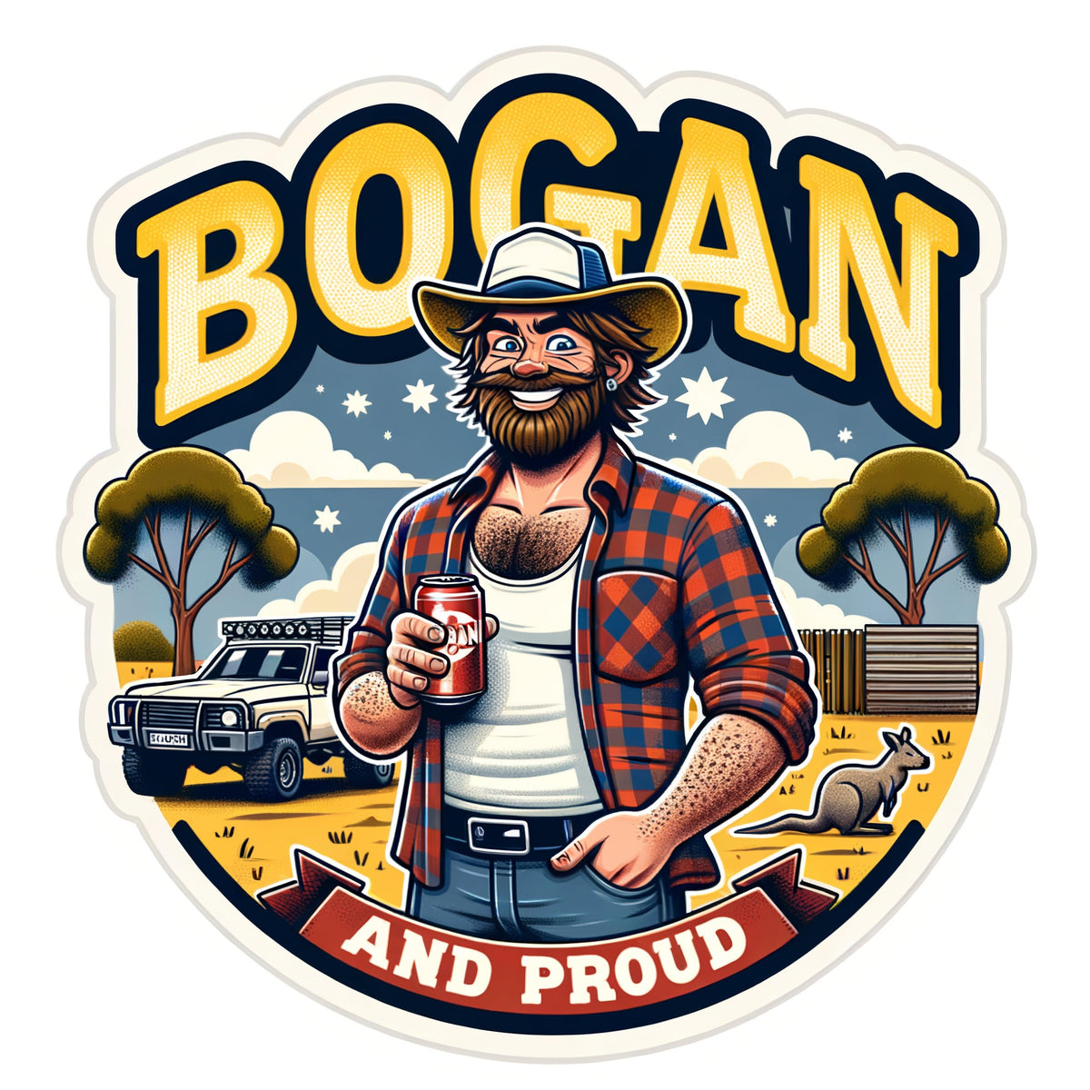 Bogan and proud car sticker decal | Mega Sticker Store